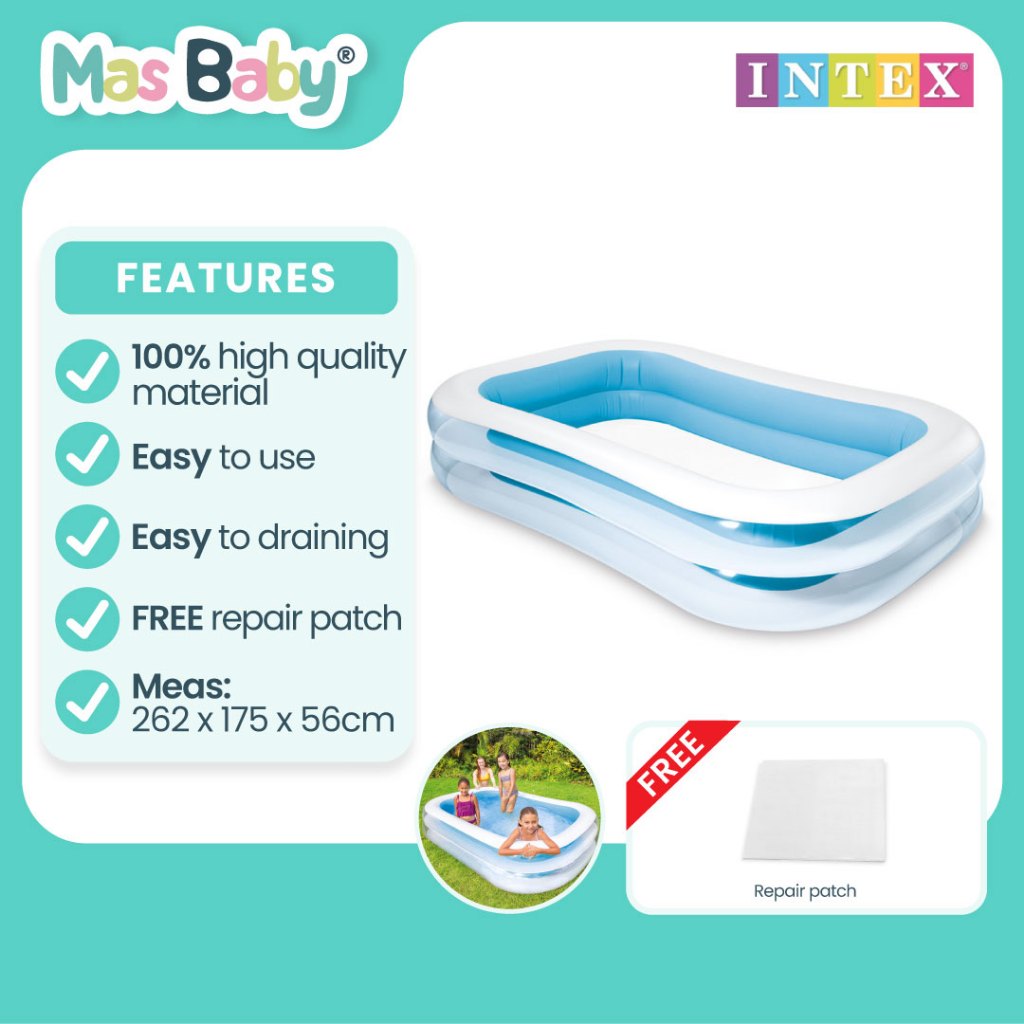 INTEX Inflatable Swimming Pool Kids Swimming Pool Air Pump Swimming ...