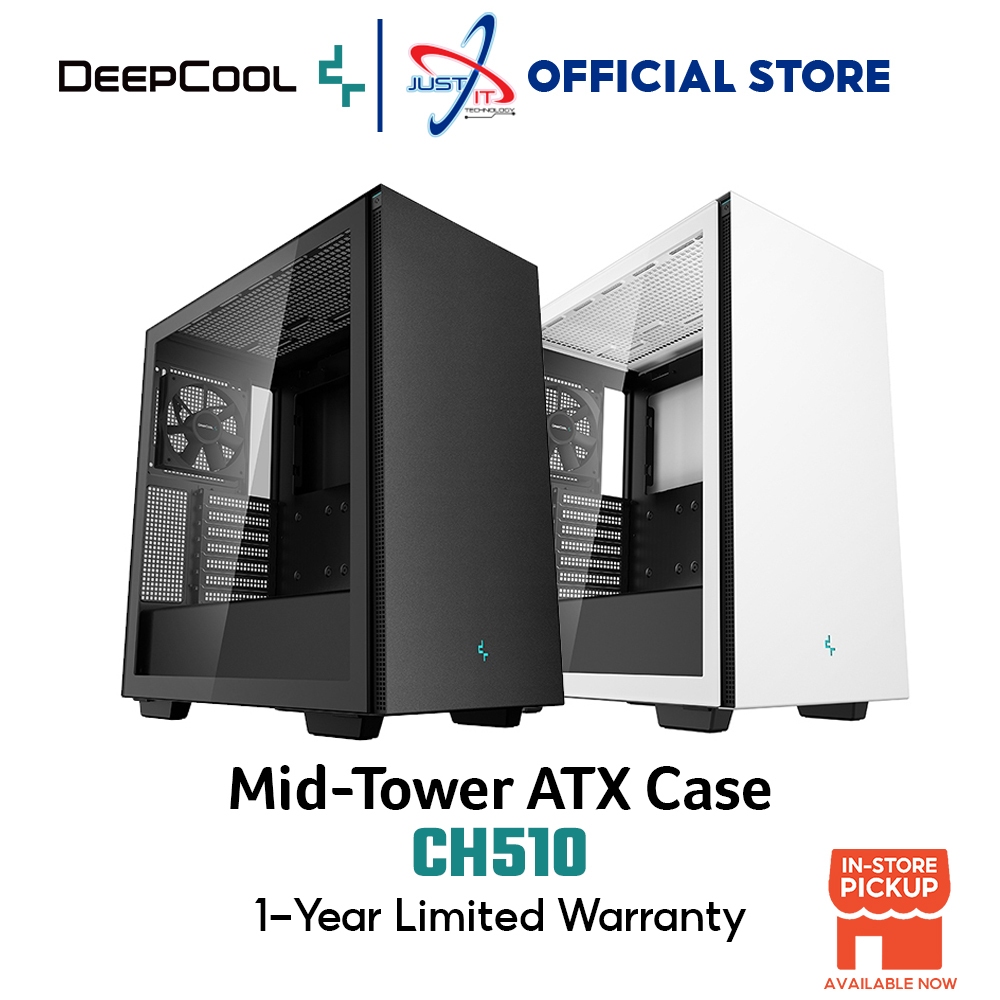 DEEPCOOL CH510 TG ATX PC CASE (BLACK / WHITE) | Shopee Singapore