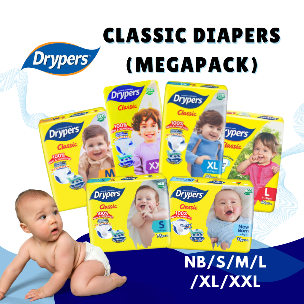 DRYPERS CLASSIC / BABY DIAPERS MEGAPACK | Shopee Singapore
