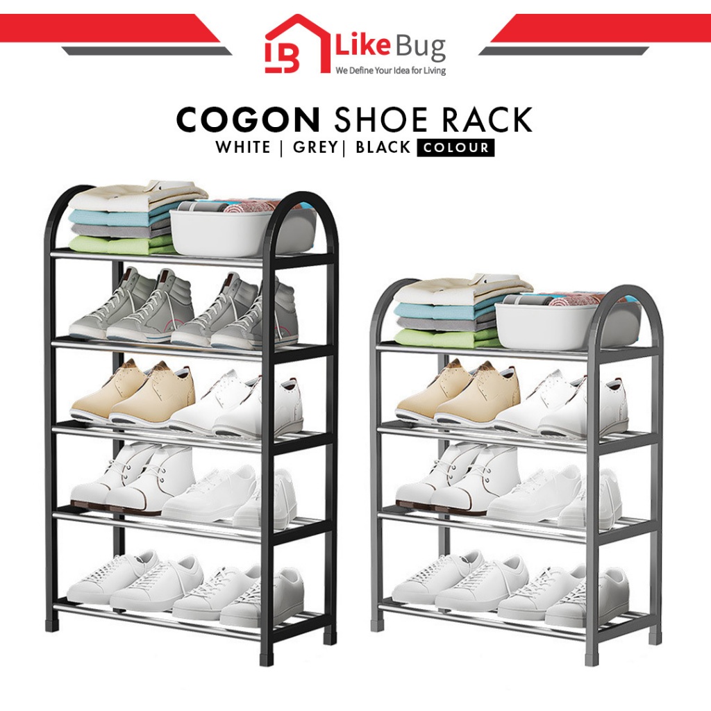 ️LIKE BUG ️COGON 4 / 5 Tiers Shoe Rack Shoes Storage Organizer Racks ...