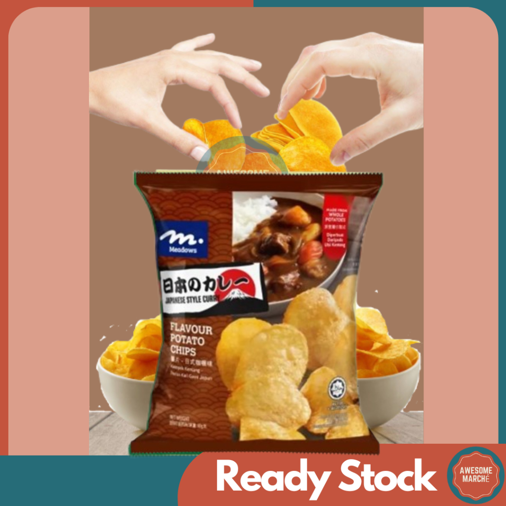 NEW FLAVOUR MEADOWS Japanese Curry Potato Chips Kerepek Kentang Sebenar ...
