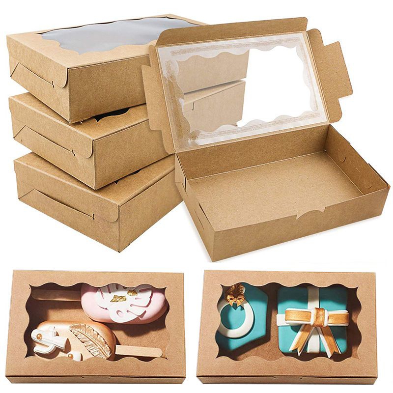 FLOWSY Lace Box Transparent window Box/ Macaron Box / Brownies Box ...
