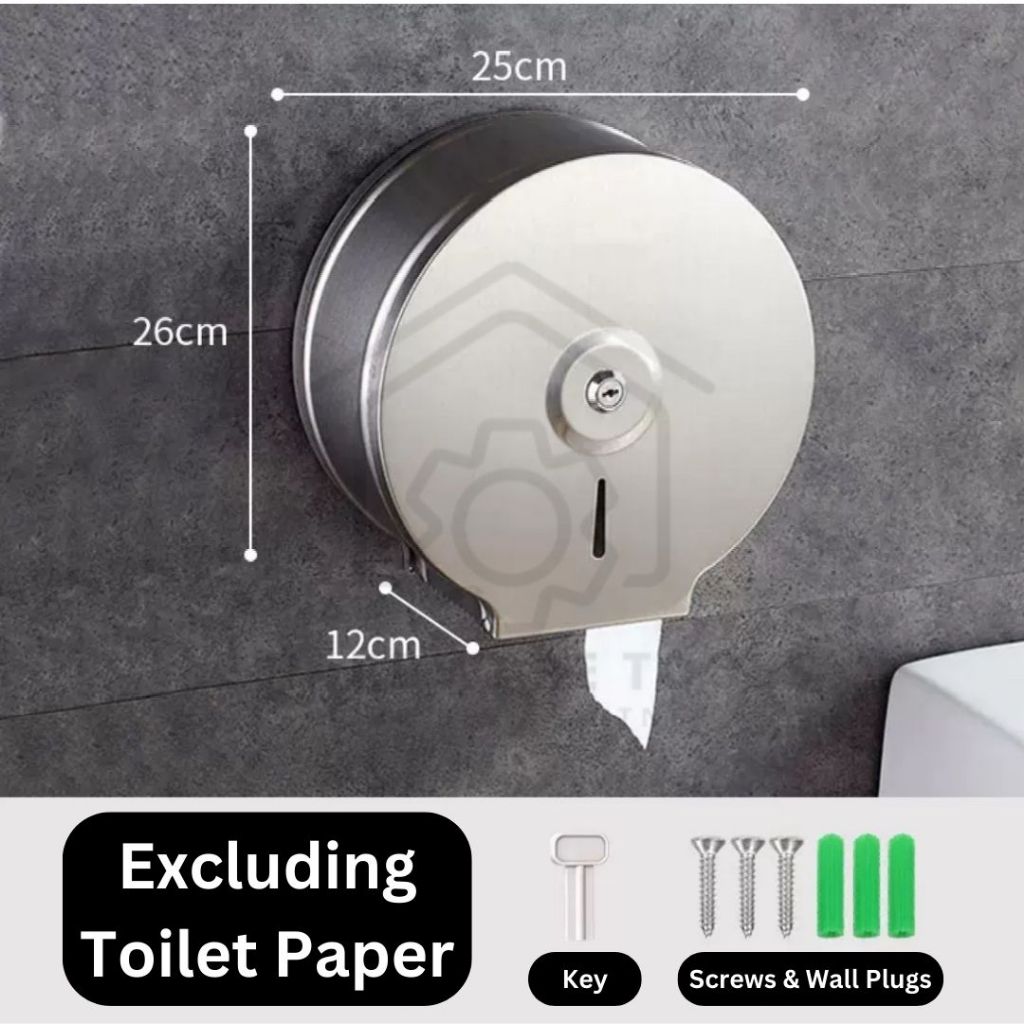 SUS 304 Stainless Steel Jumbo Toilet Roll Dispenser Toilet Paper ...