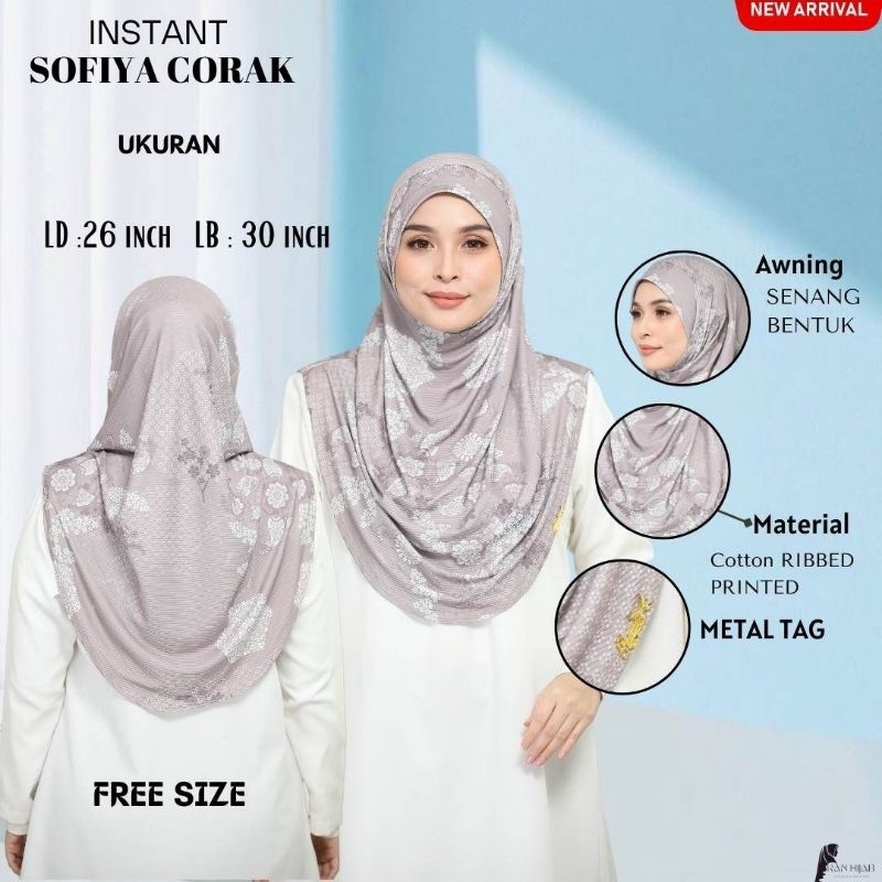 Awning Senang Bentuk Corak | Tudung Sarung Cotton Ribbed | Instant ...
