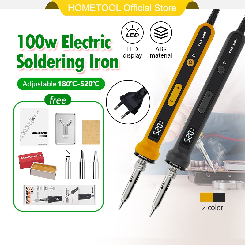 Welding Tool Ceramic Heater 100W Digital Soldering Iron Set Adjustable ...