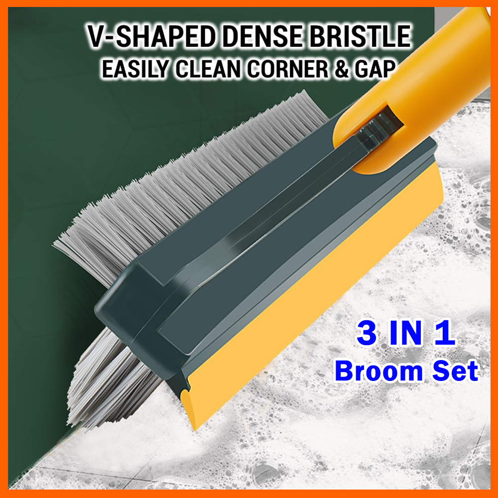 3 In 1 Brush Magic Brush Broom Toilet Floor Brush Berus Cuci Tandas Gap ...
