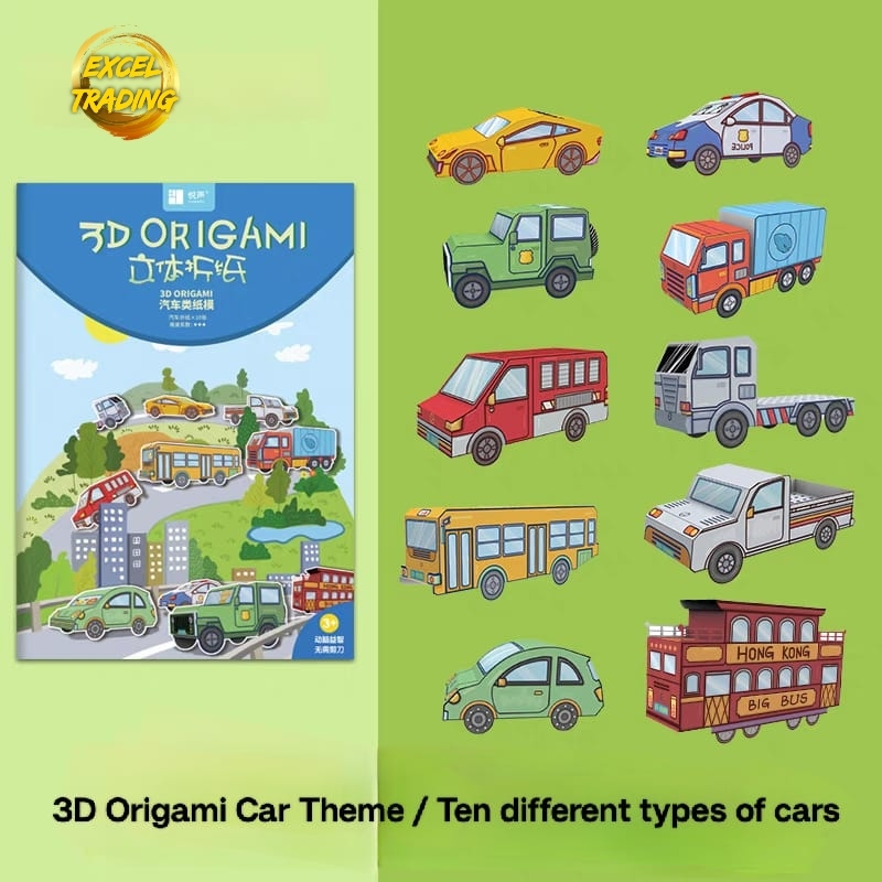 Project RBT Tahun 4 : 1set=10pcs 3D Origami Model Car ( Transport )/DIY ...