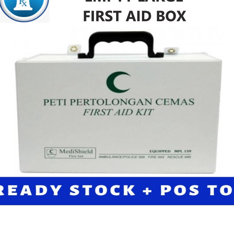 MEDISHIELD FIRST AID BOX[MEDIUM-EMPTY] PETI PERTOLONGAN KECEMASAN ...