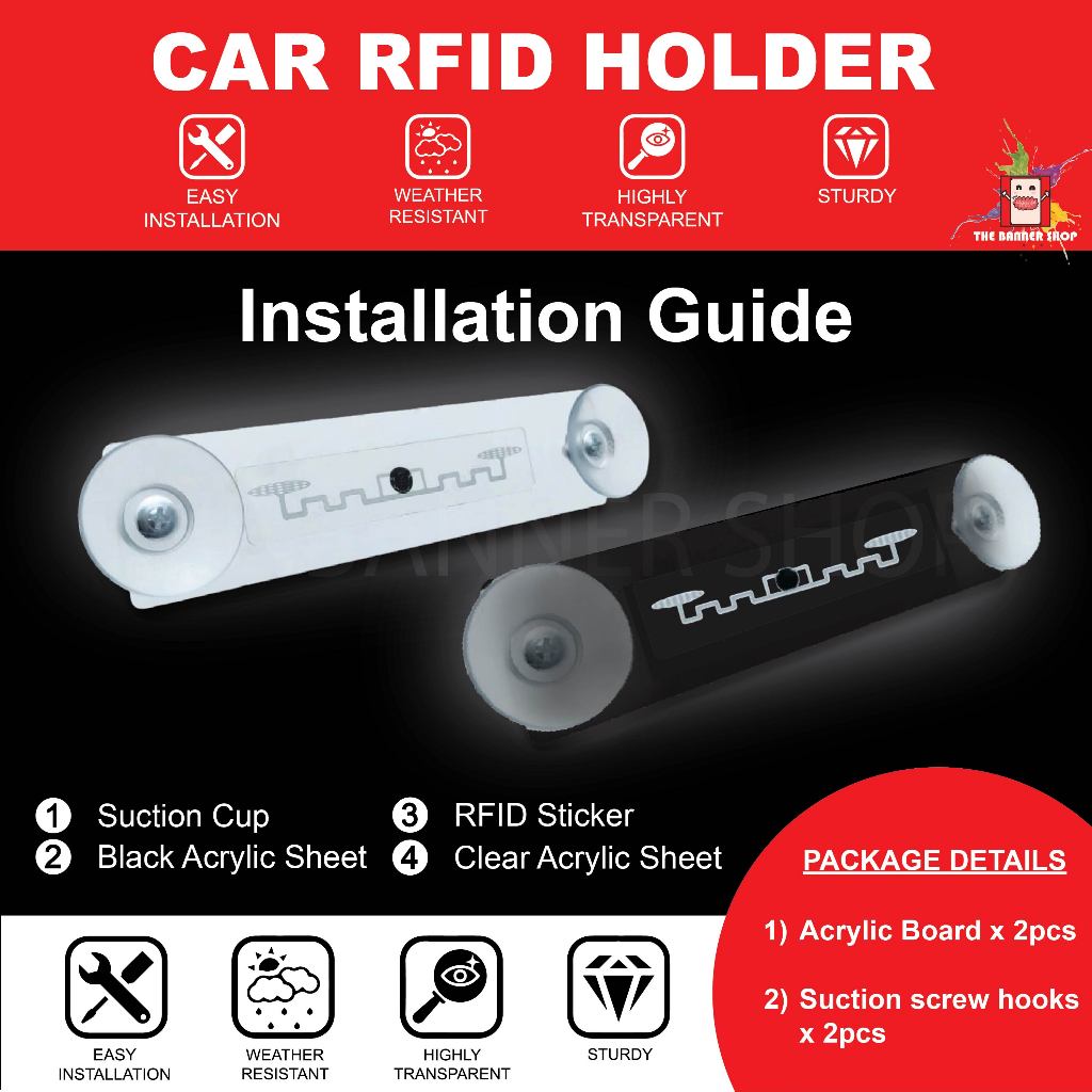 Car RFIDHolder / Pemegang RFID Kereta / RFID Holder / 2 Holes | Shopee ...
