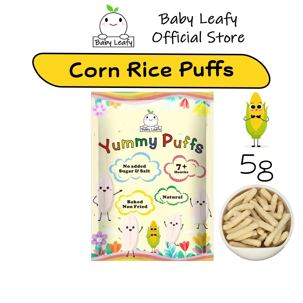 Baby Leafy Yummy Puffs Rice Stick 7m+ - Corn (5g) | Shopee Singapore