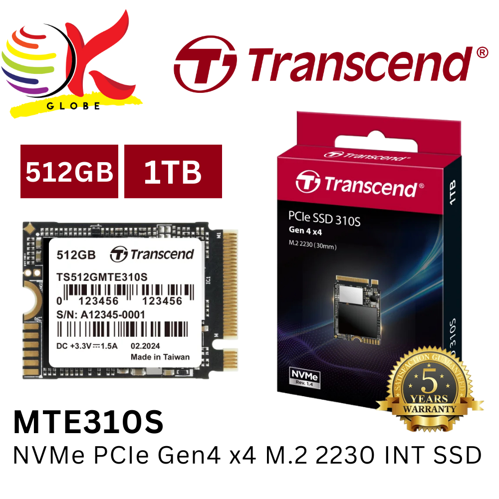 TRANSCEND INT SSD MTE310S 310S M.2 2230 NVME PCIE GEN 4X4 INTERNAL ...
