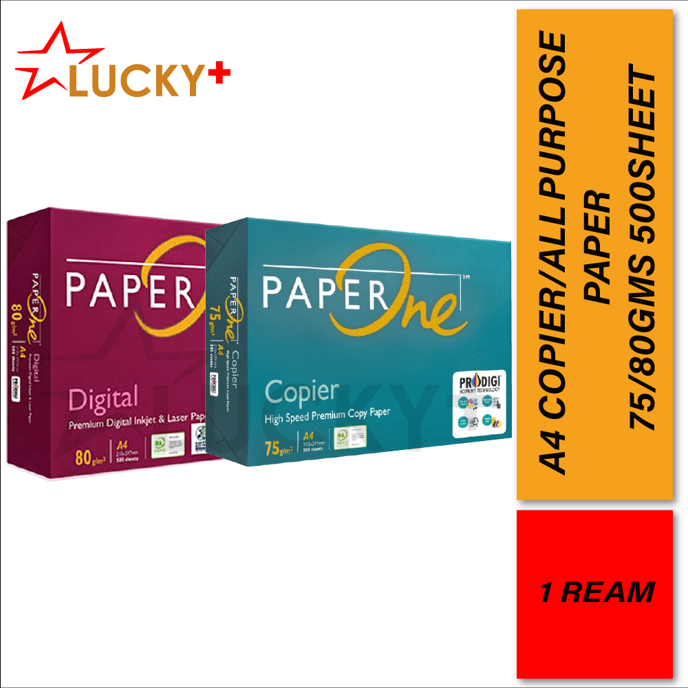 PaperOne A4 Copier Paper 75/80gsm 500s ( 1 Ream ) A4 Paper / Kertas A4 ...