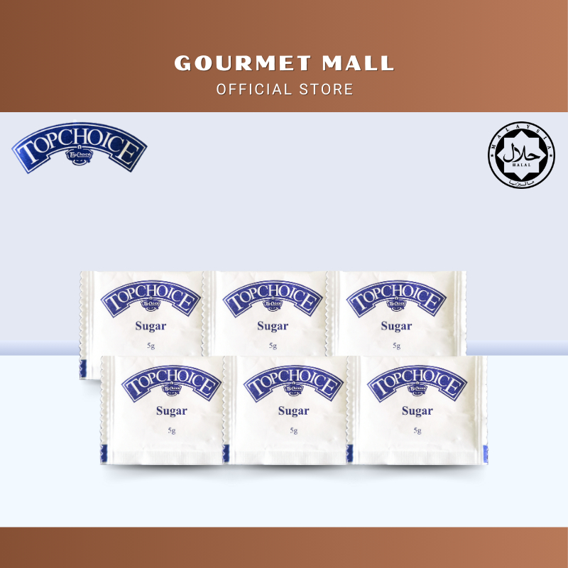 PUTIH Topchoice White Sugar Sachet White Sugar Sachet Package - 100/250 ...