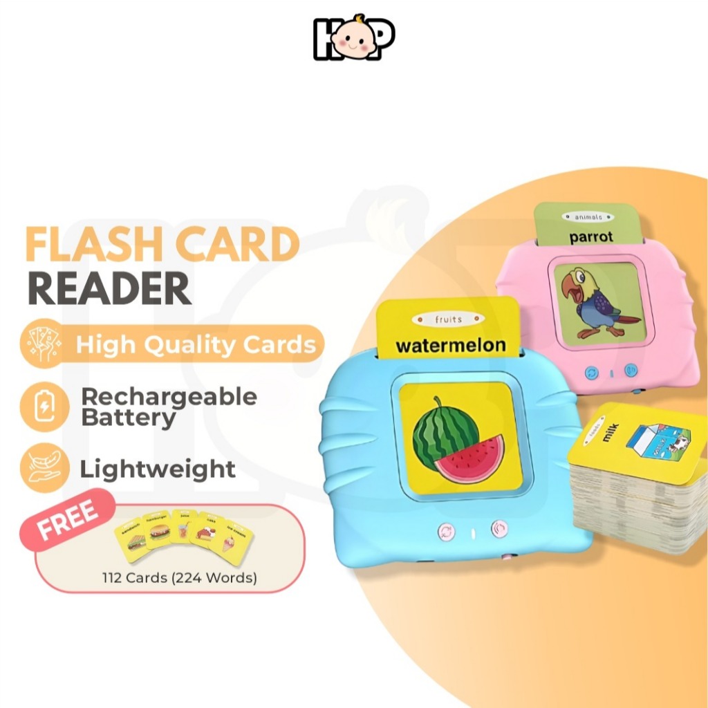 Flash Card Reader Baby Educational Toys Learning English Preschool ...