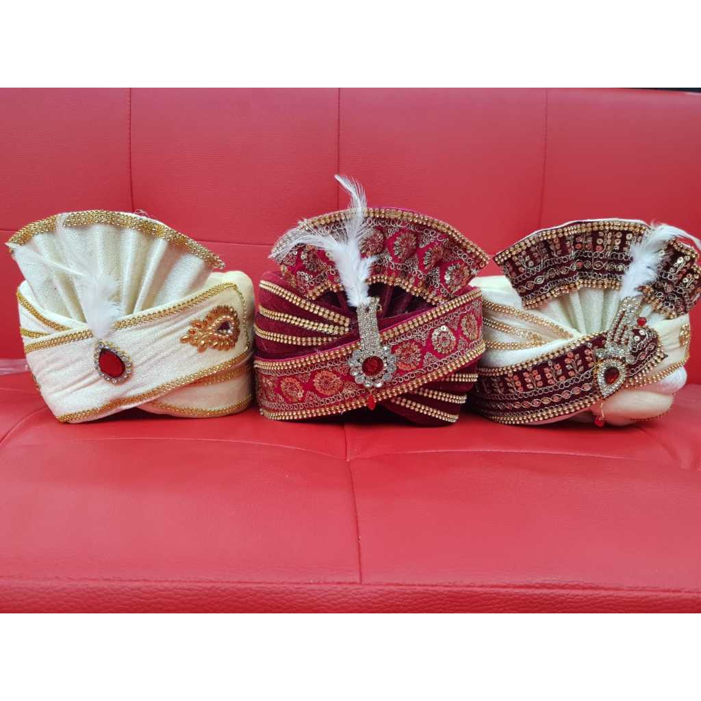 SAFA PAGRI BRIDAL TURBAN BEST GROOM FOR MEN ALL NEW DESIGN | Shopee ...