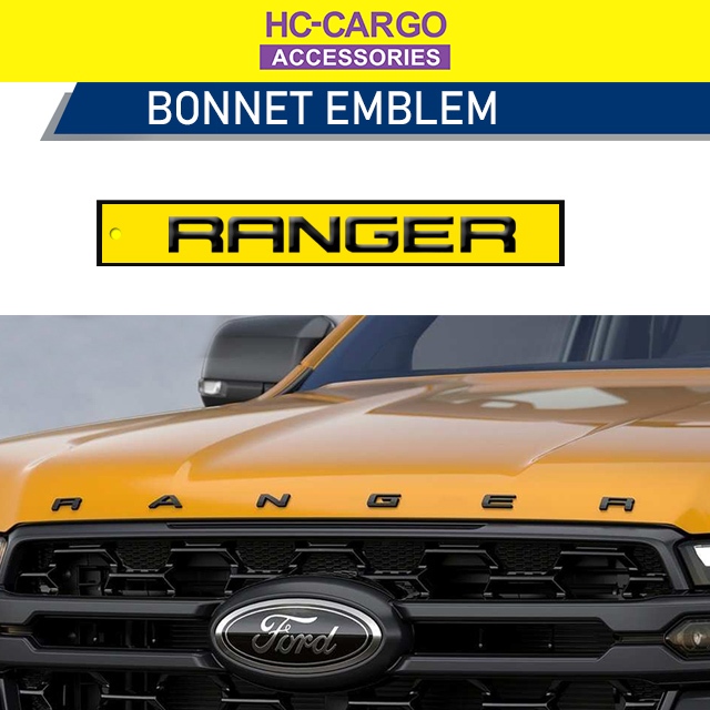 Ford Ranger Bonnet wording Emblem Logo 3D - Bonnet Emblem Logo (Matt ...