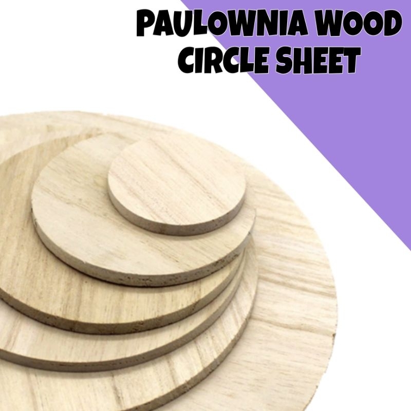 Paulownia Wood circle sheet / 5mm(Diy material) | Shopee Singapore