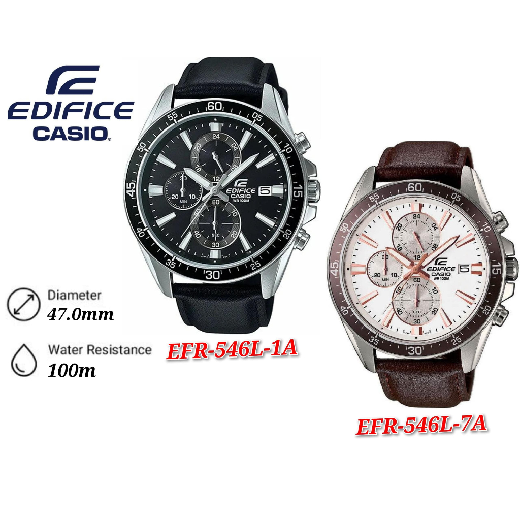 Casio Edifice Chronograph Stopwatch 100M Sport Watch EFR-546L-1A , EFR546L | Shopee Singapore