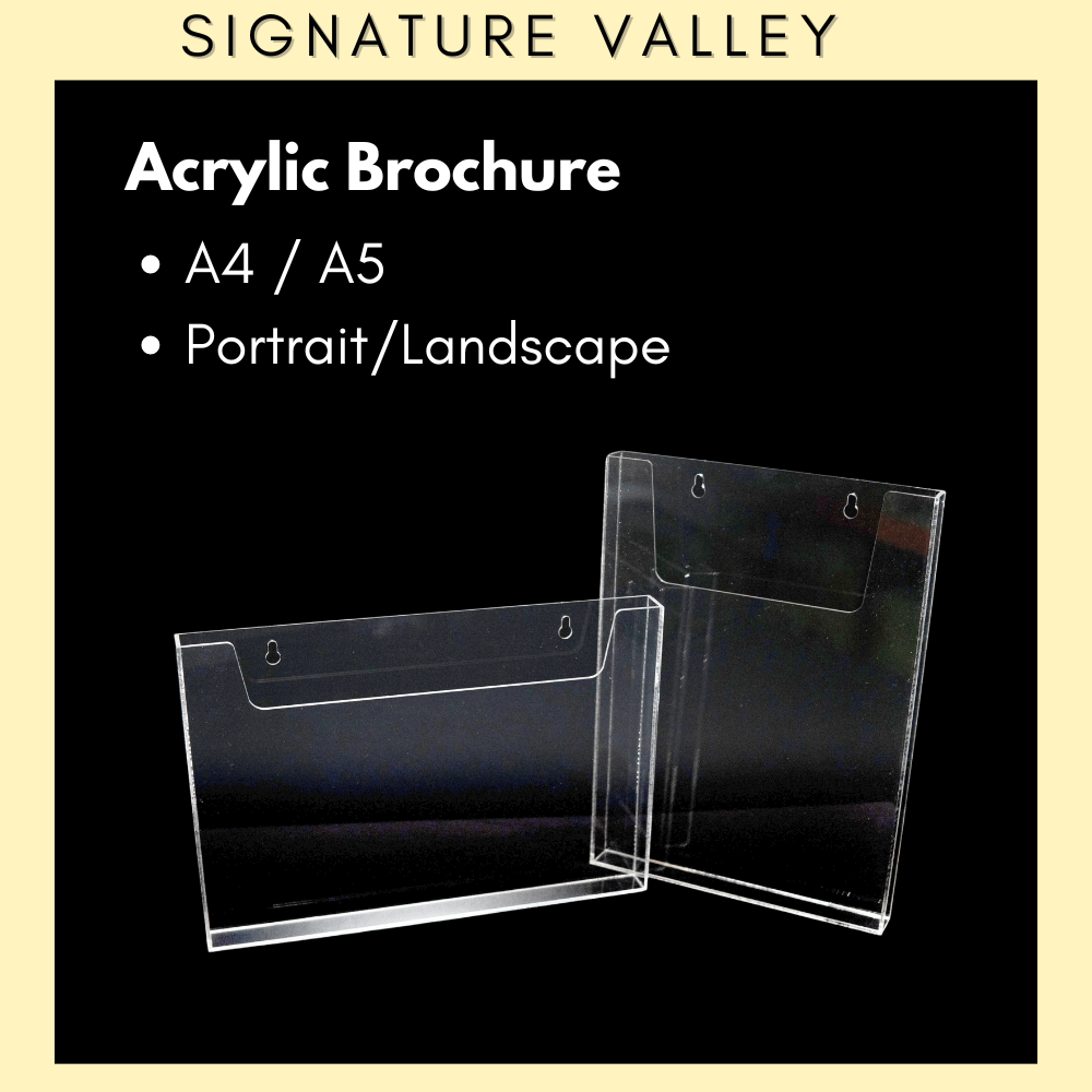 Acrylic A4 A5 Wall Mounted Document / Brochure Holder A009 | Shopee Singapore