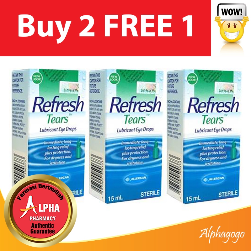 Refresh Tears Lubricant Eye Drops 15ml ALLERGAN (15ml / BUY 2 FREE 1 ...