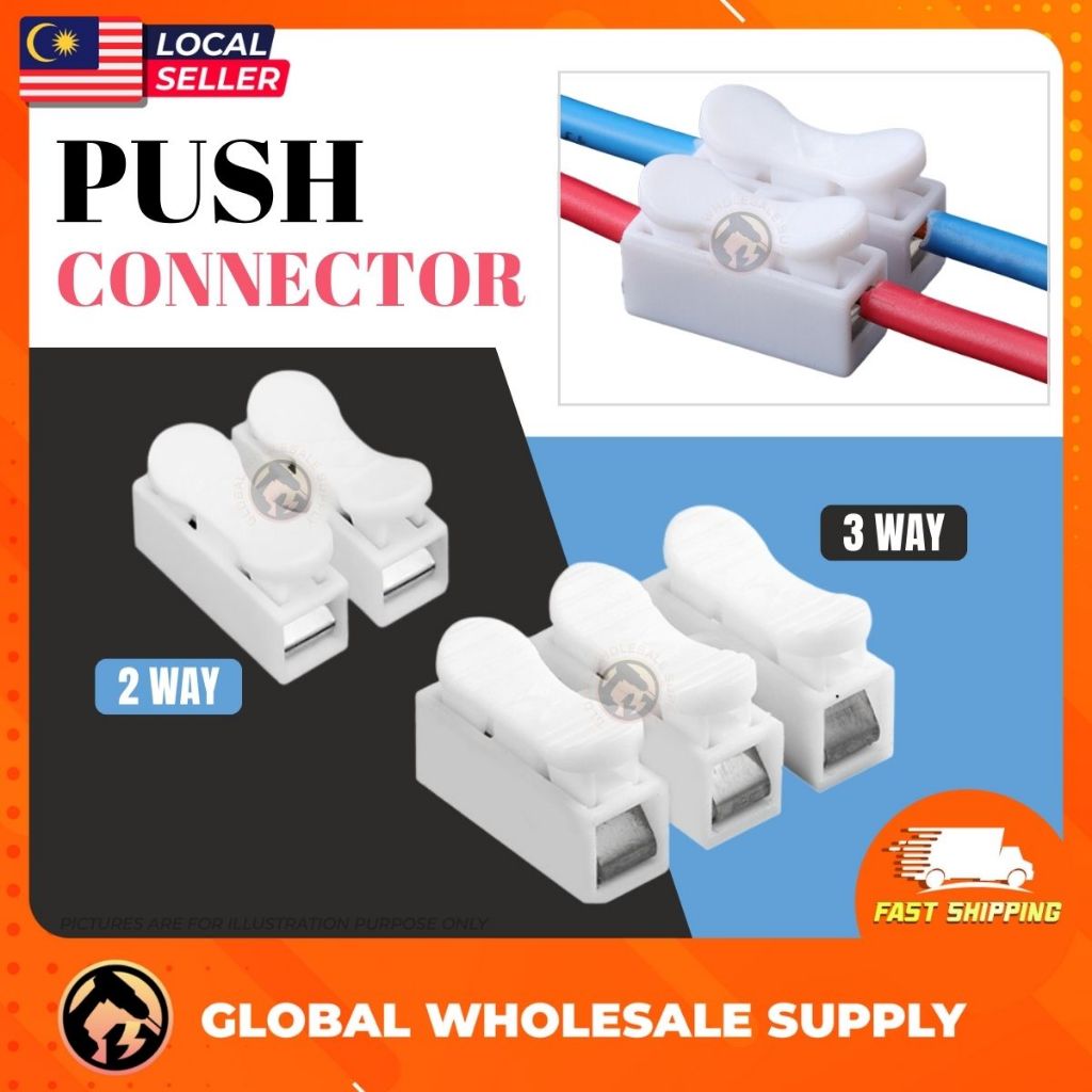 Push Connectors Clip Electrical Cable Clamp Terminal for LED Strip ...