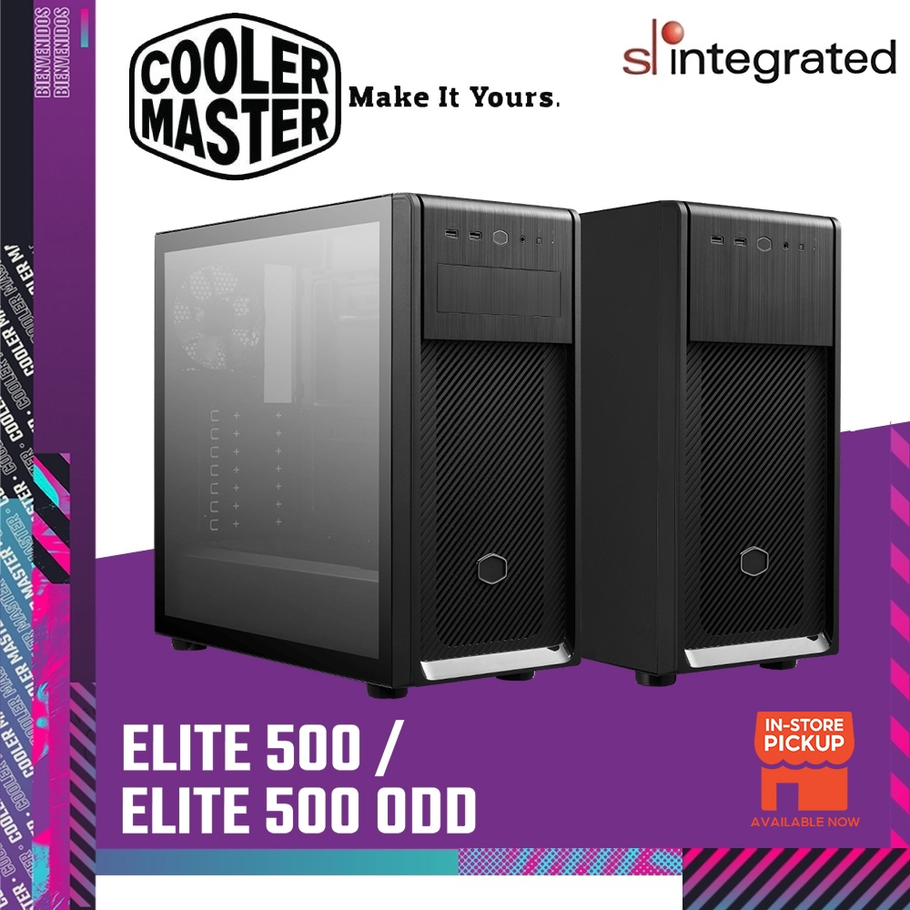 Cooler Master Elite 500 ATX Mid-Tower Case - Steel(With ODD) / TG(w/o ...