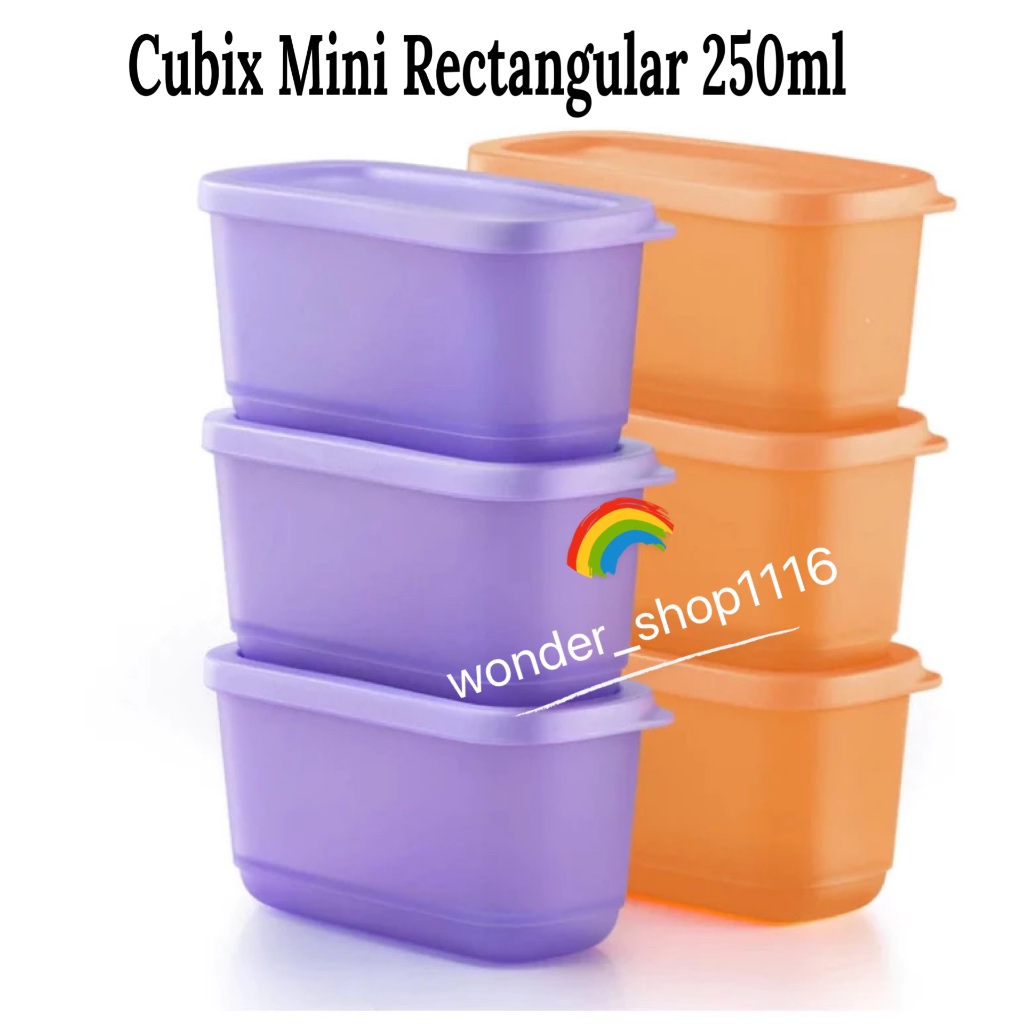 Tupperware Cubix Mini Rectangular 250ml (1pc) | Shopee Singapore
