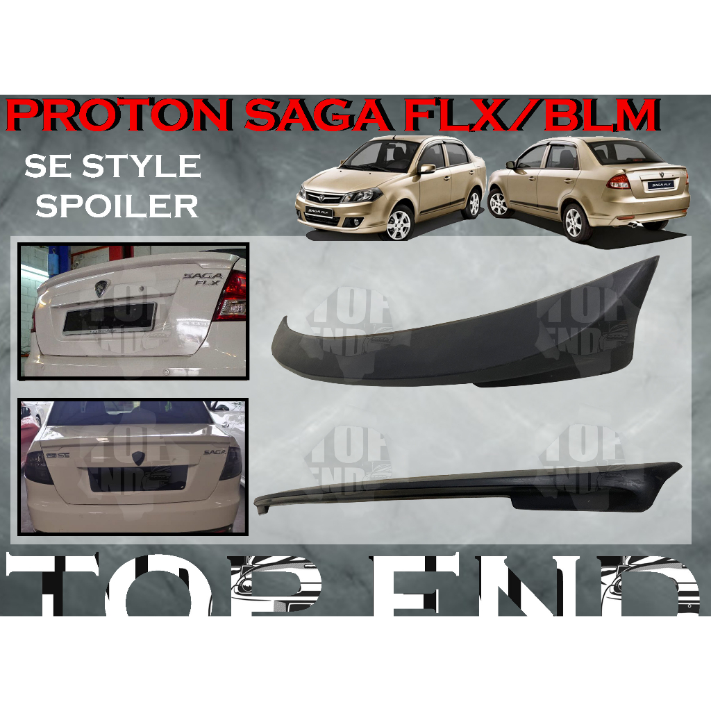 PROTON SAGA FLX/BLM SE STYLE SPOILER TOP SPOILER REAR SPOILER GLASS ...