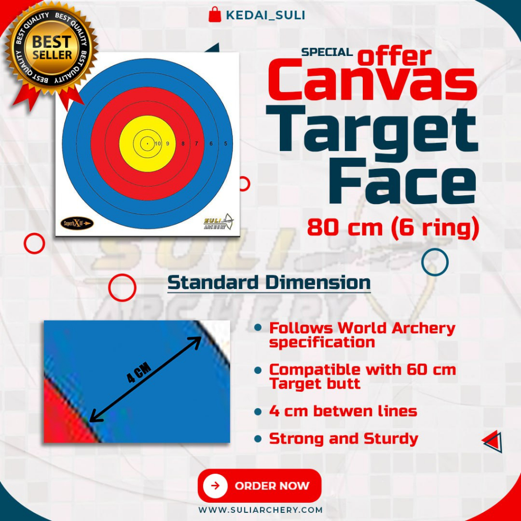 CANVAS TARGET FACE (80 CM 6 RING ) | Shopee Singapore