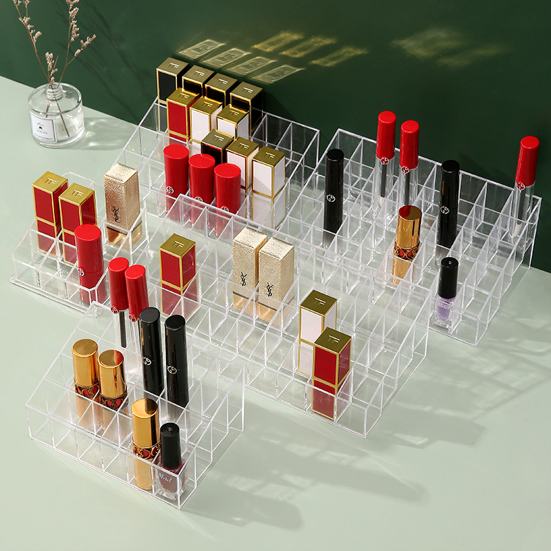 Lipstick Organizer Lipstick Holder Display Acrylic Transparent Kotak ...