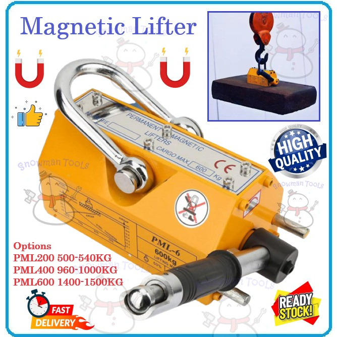 Permanent Magnetic Lifter Lifting Magnet Crane tool Hoist Steel Plates ...