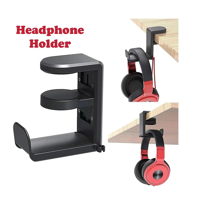 Universal Headphone Headset Stand 360" PC Gaming Table Desk Clamp ...