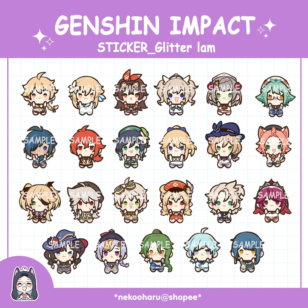 Genshin Impact Chibi Stickers | Shopee Singapore