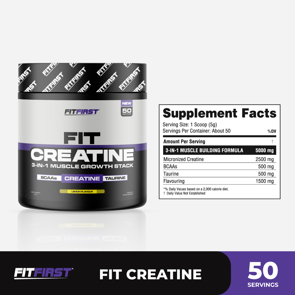 Fit First Fit Creatine 3 IN 1 Muscle Growth Stack (50 Serving) | Shopee ...