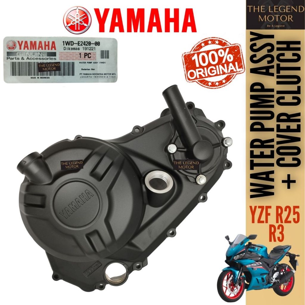 YZF R25 V2 V3 R3 YZF-R25 Cover Clutch Water Pump Assy Kaver Crankcase ...