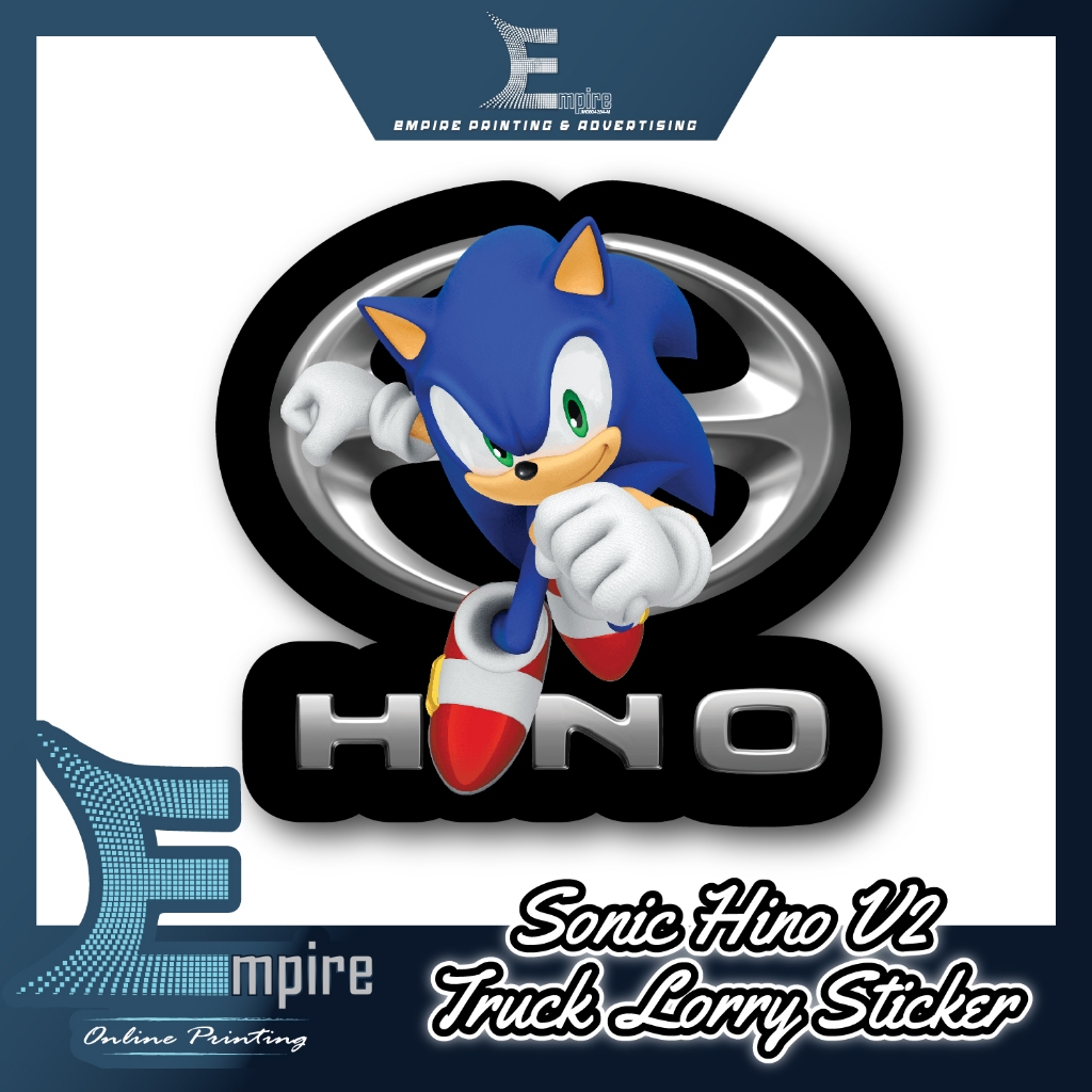 NEW V2 Sonic HINO Lorry Sticker + | Shopee Singapore