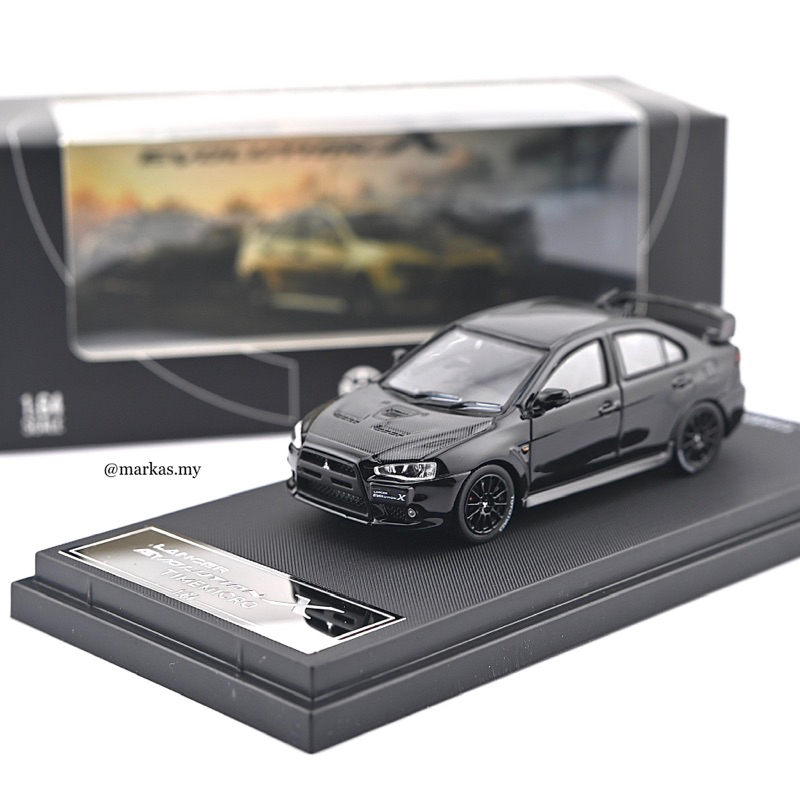(NOT SEALED) TIME MICRO 1/64 MITSUBISHI LANCER EVO X BLACK CARBON ...