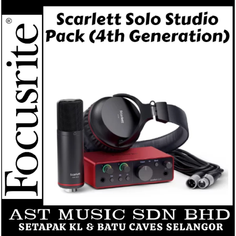 Focusrite Scarlett Solo Studio Pack (4th Generation) | Shopee Singapore