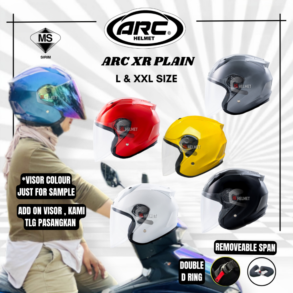ARC XR PLAIN COLOUR HELMET ARC XR (ARC HELMET XR PLAIN COLOUR)- ARC XR ...
