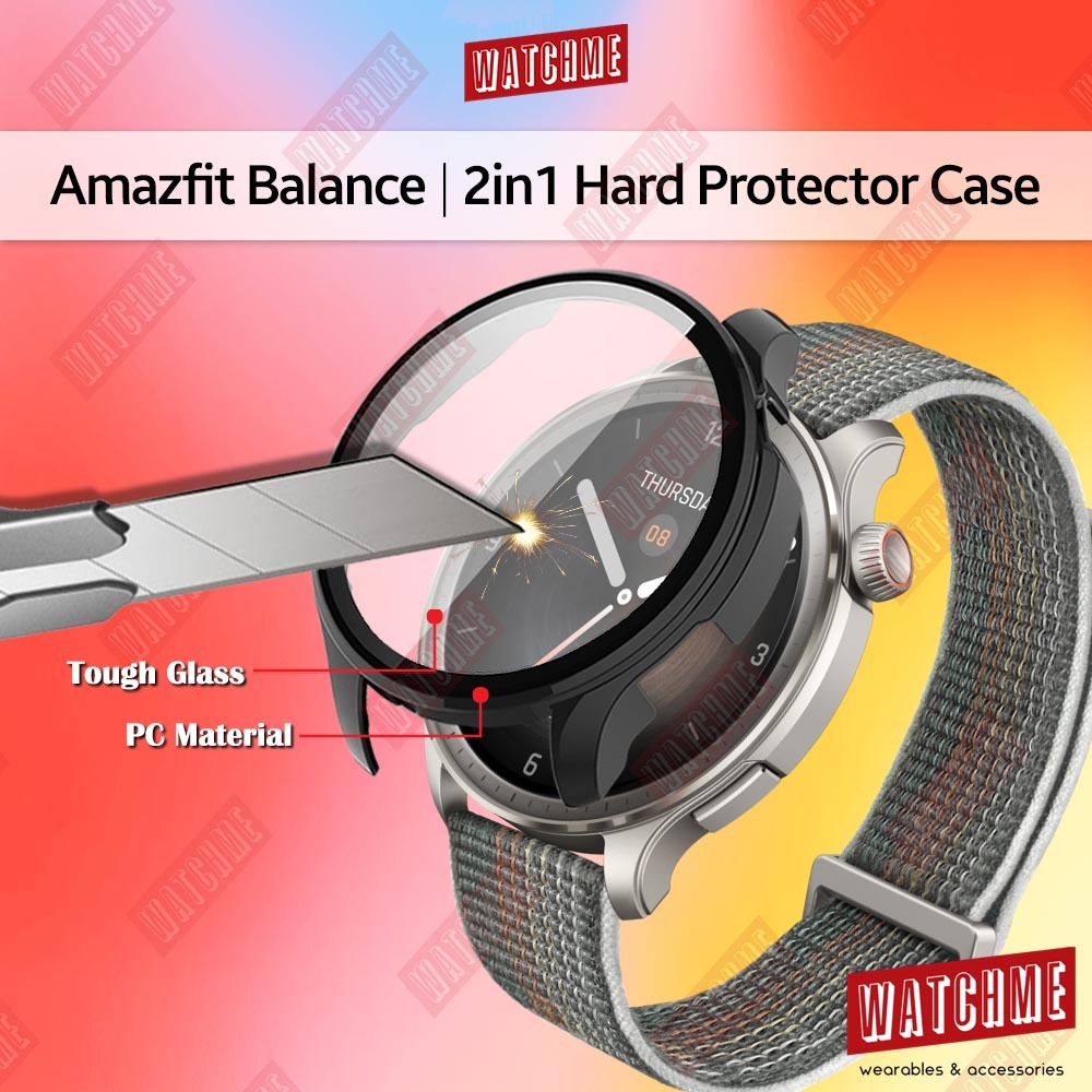 Amazfit Balance Smart Watch Protector Case, 2in1 Hard Casing With ...