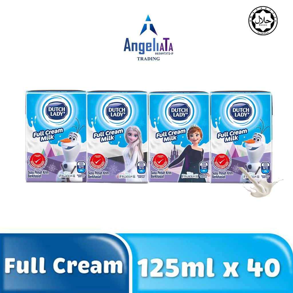 Dutch Lady Milky Disney Frozen Full Cream Flavor 125ml x 40s / 1 Carton ...