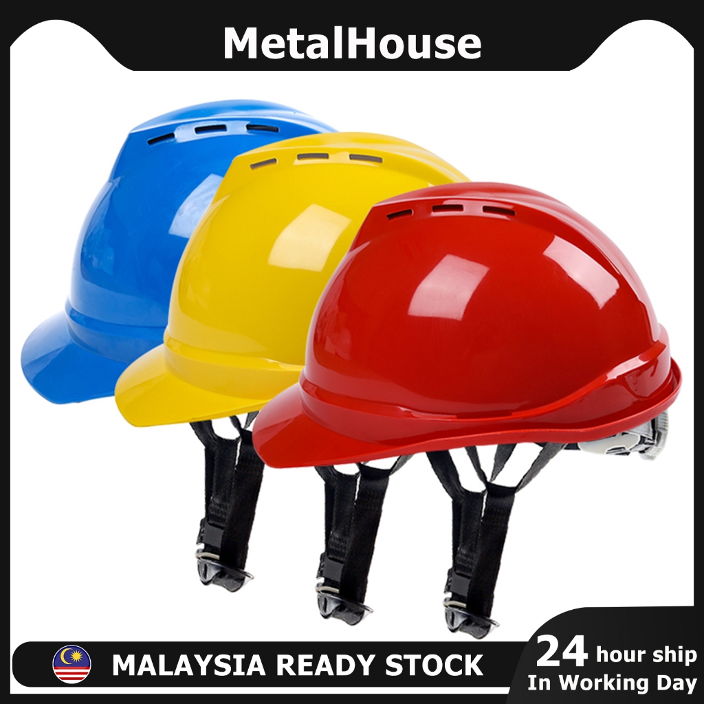 ABS material Helmet V-Gard Safety Helmet with Chin Trap Safety Helmet ...