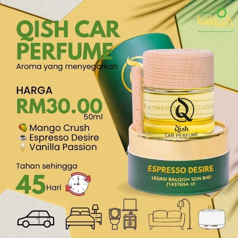 QISH CAR PERFUME by LEGASI BALQISH HQ | Shopee Singapore