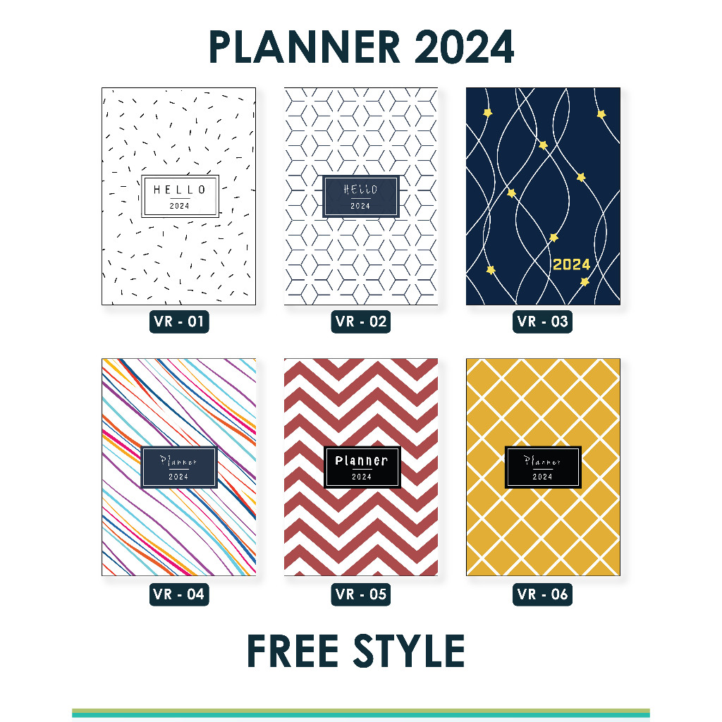 [A4 SIZE] Planner Booklet 2024 FREE STYLE A4 SIZE | Simple Planner Book ...