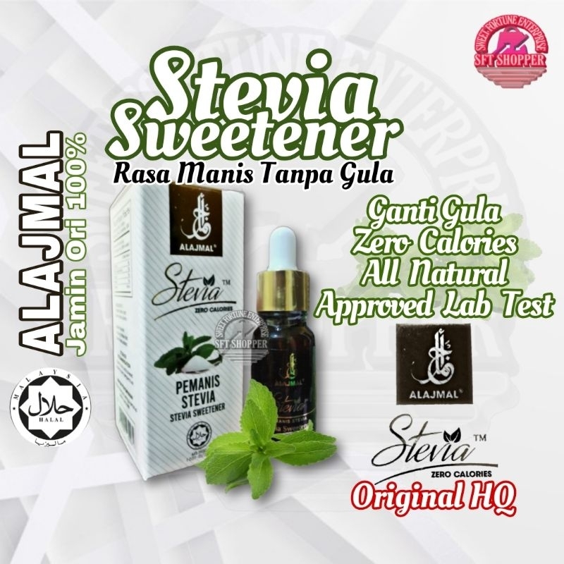 STEVIA ALAJMAL Sweetener Rebaudiana AJMAL No Calories Penganti Gula ...