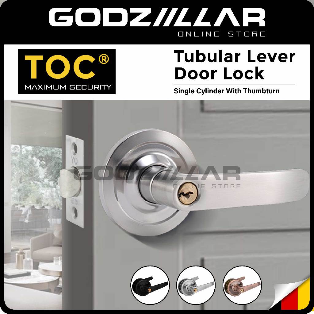 T.O.C Tubular Lever Cylindrical Lock Set Door Lock Door Knob Tombol ...