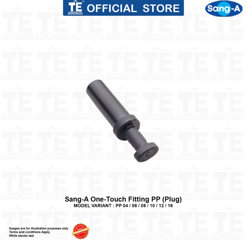 SANG-A Pneumatic One-Touch Fittings (Plug) PP 04 / 06 / 08 / 10 / 12 / 16 ( Made In Korea ...