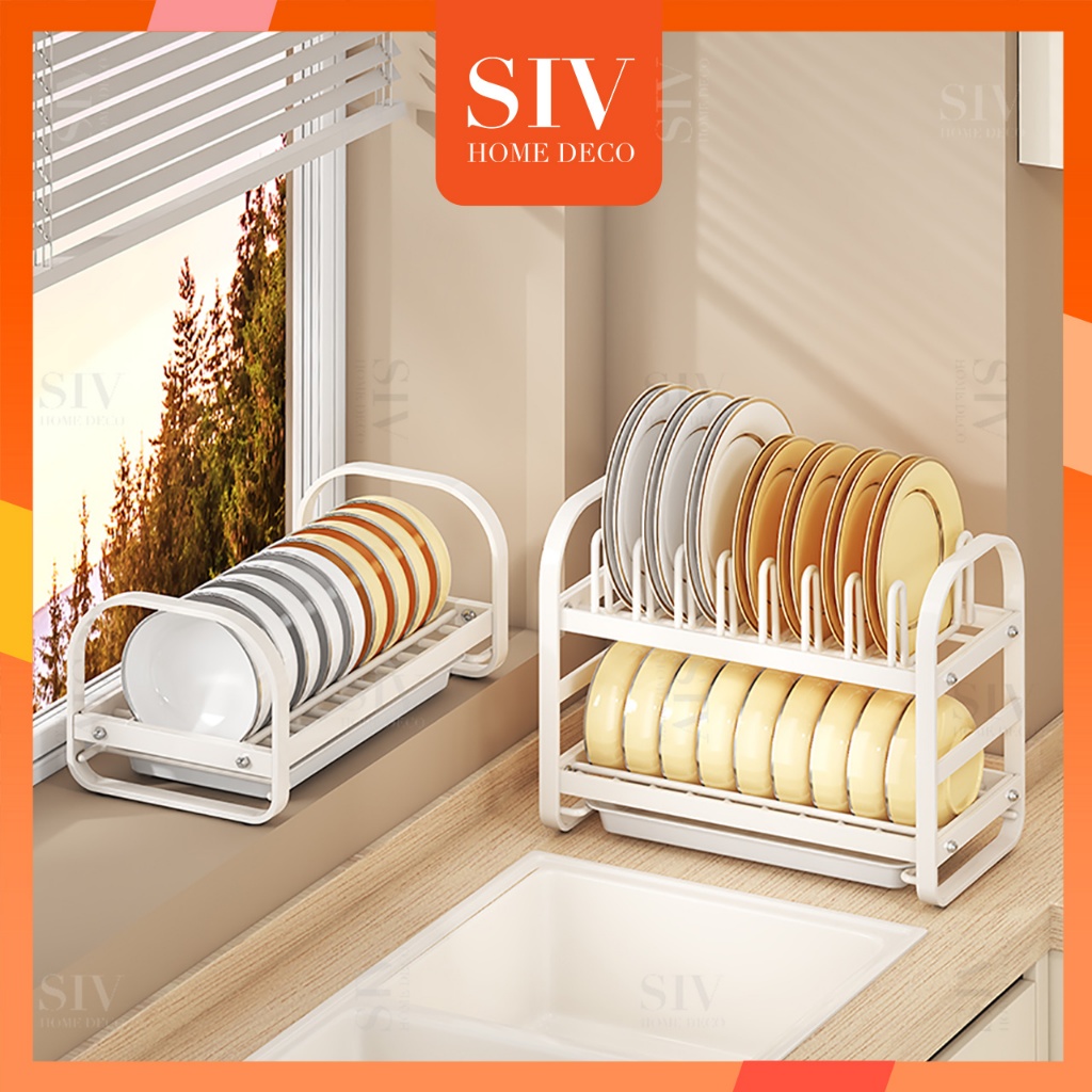 SIV Dish Drainer Rack Kitchen Organizer Stainless Steel Dish Organizer ...