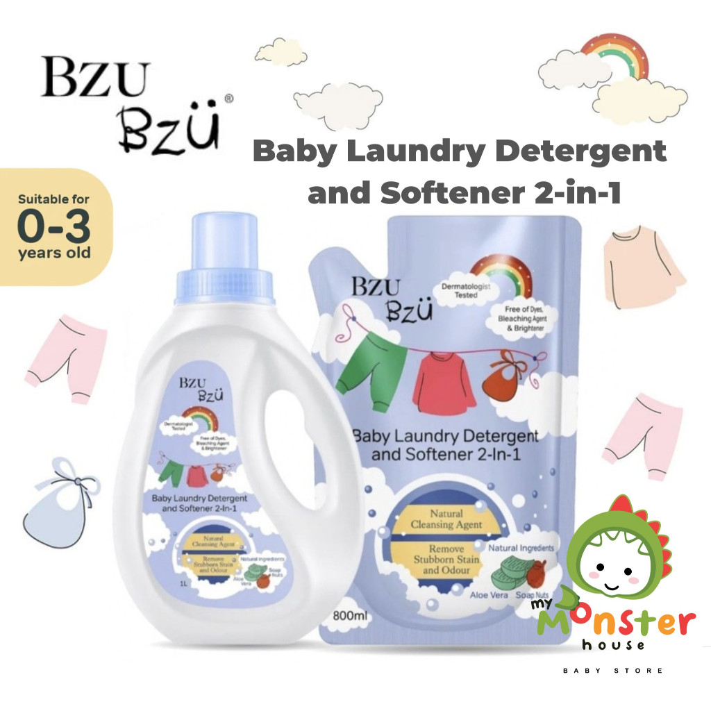 BZU BZU Baby Laundry Detergent and Softener 2-in-1 ( Bottle 1L / Refill ...