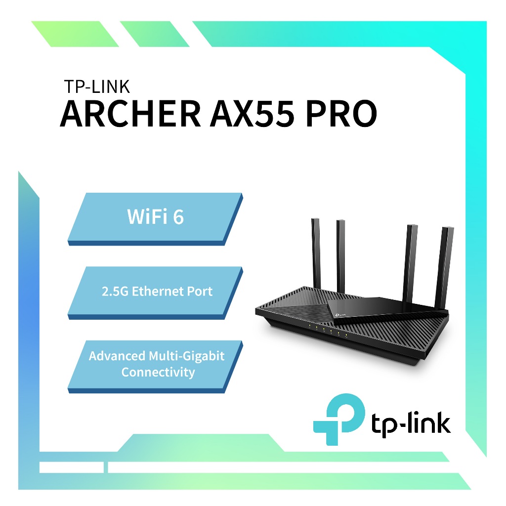 TP-LINK Archer AX55 Pro AX3000 Multi-Gigabit Wi-Fi 6 Router with 2.5G Port | Shopee Singapore